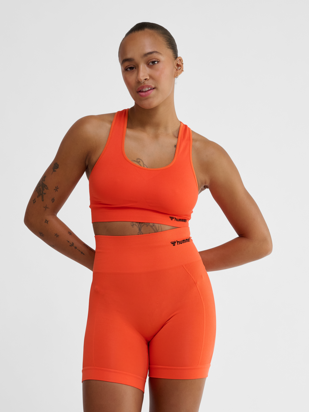 hummel TIF SEAMLESS SPORTS TOP - TANGERINE TANGO | hummel.net