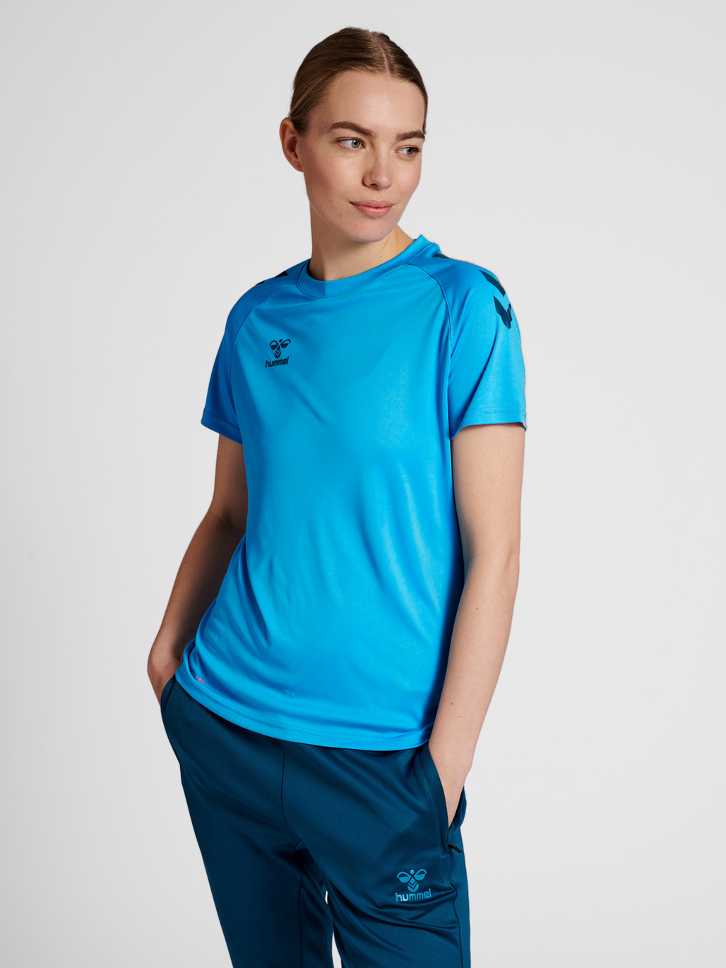 hummel CORE XK CORE POLY TEE S/S WOMAN - BLUE DANUBE | hummel.net