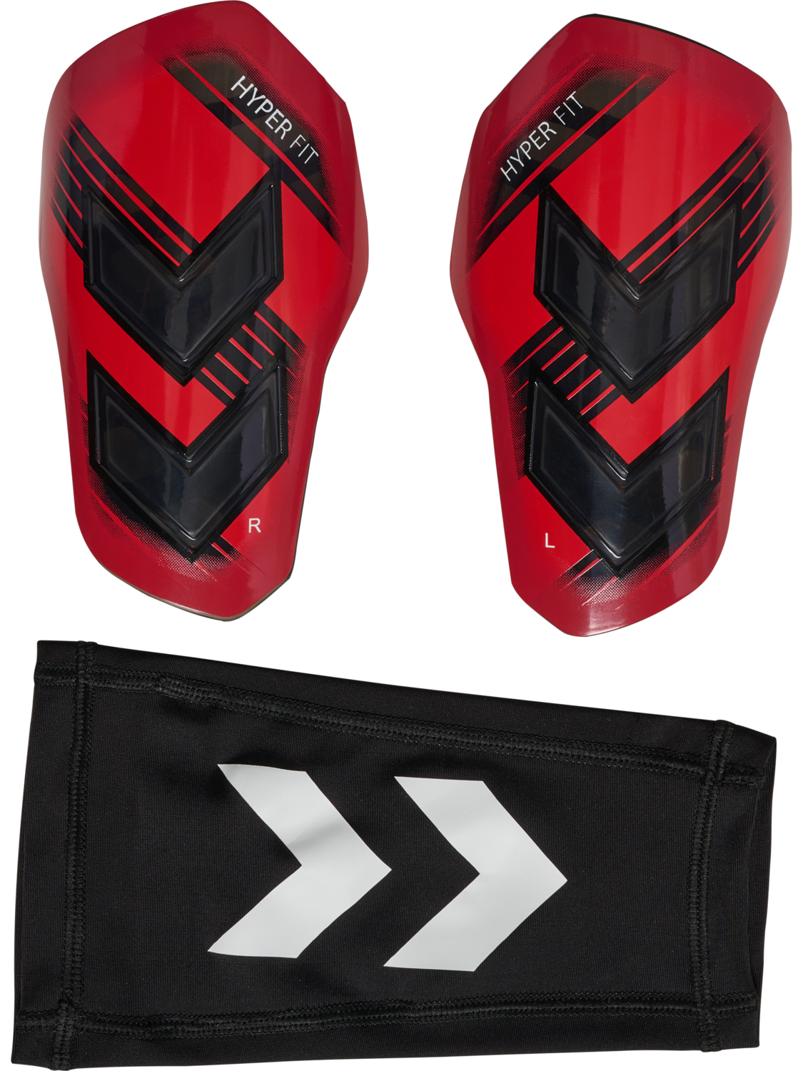 hummel SHIN GUARDS HYPER FIT - POPPY RED/TRANSPARENT | hummel.net