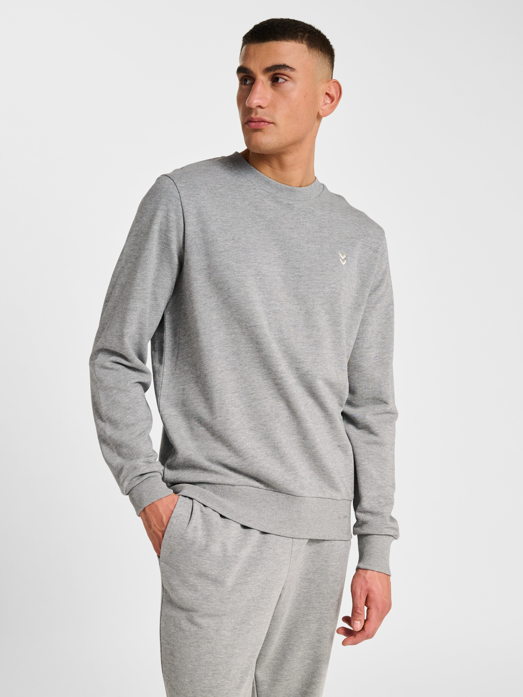 hummel PULSE SWEAT CREWNECK - GREY MELANGE | hummel.net