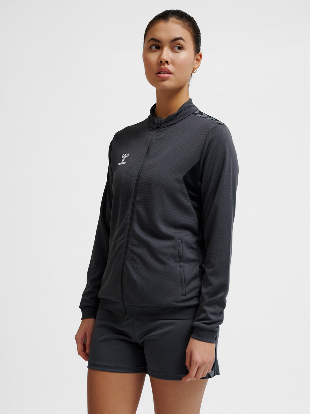 hummel AUTHENTIC PL ZIP JACKET WOMAN - ASPHALT | hummel.net