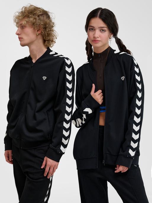 hummel ARCHIVE REGULAR POLY ZIP JACKET - BLACK | hummel.net