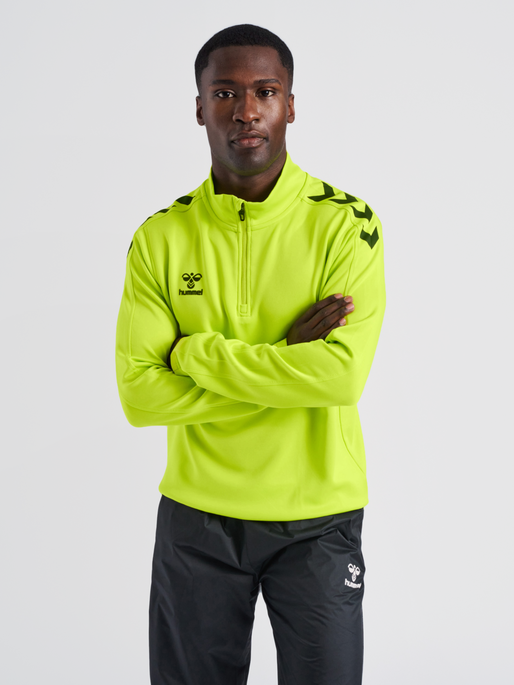 hummel CORE XK HALF ZIP POLY SWEAT - LIME POPSICLE | hummel.net