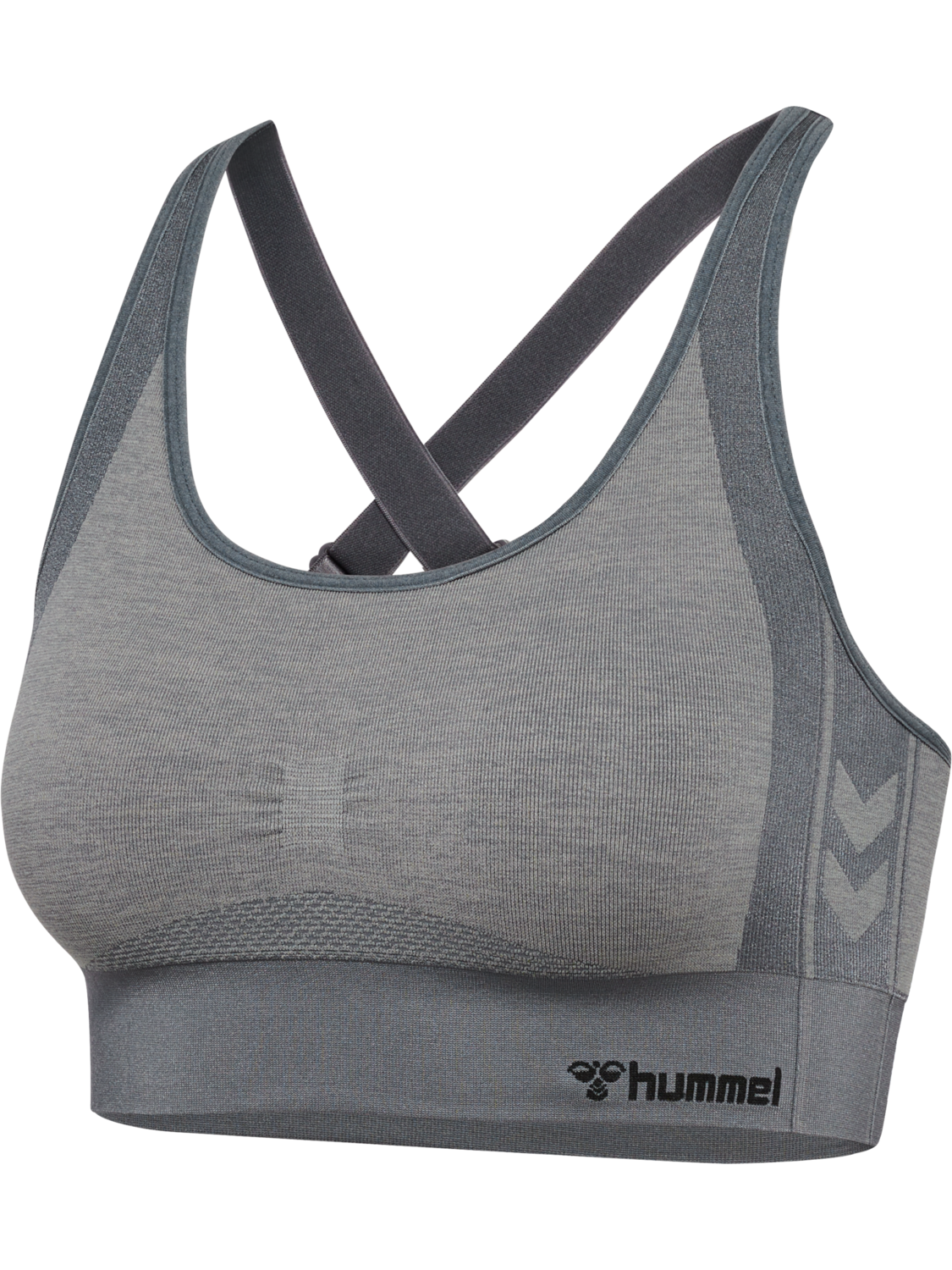 hummel MT SHINE SEAMLESS SPORTS BRA - QUIET SHADE/SHARKSKIN MELANGE ...