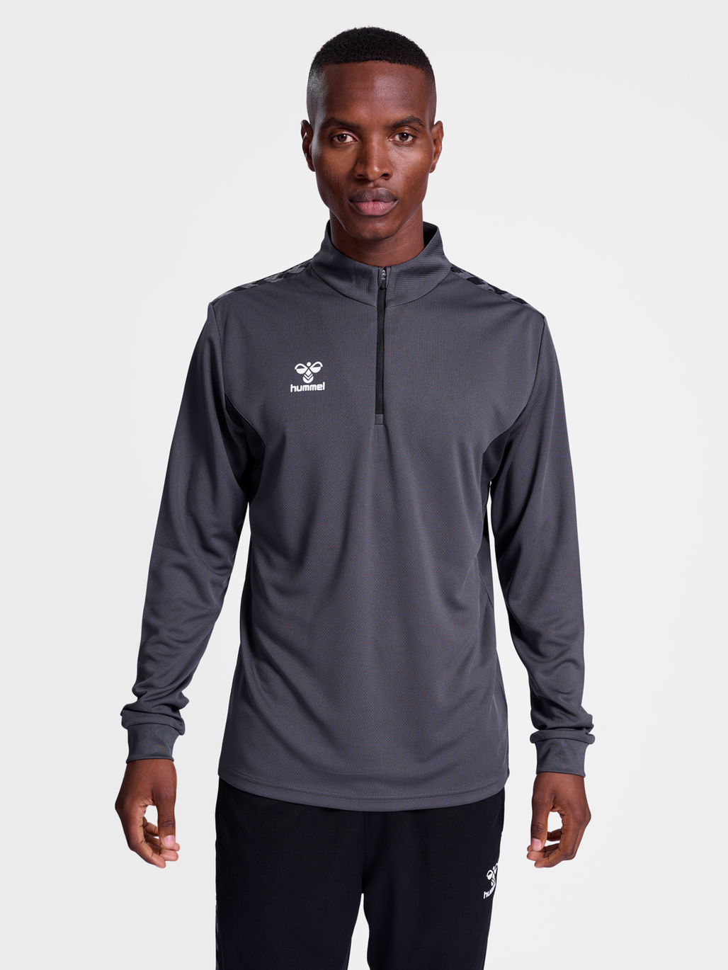 hummel AUTHENTIC HALF ZIP SWEAT - ASPHALT | hummel.net