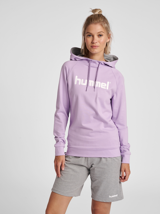 Hummel Go Cotton Logo Hoodie Woman Orchid