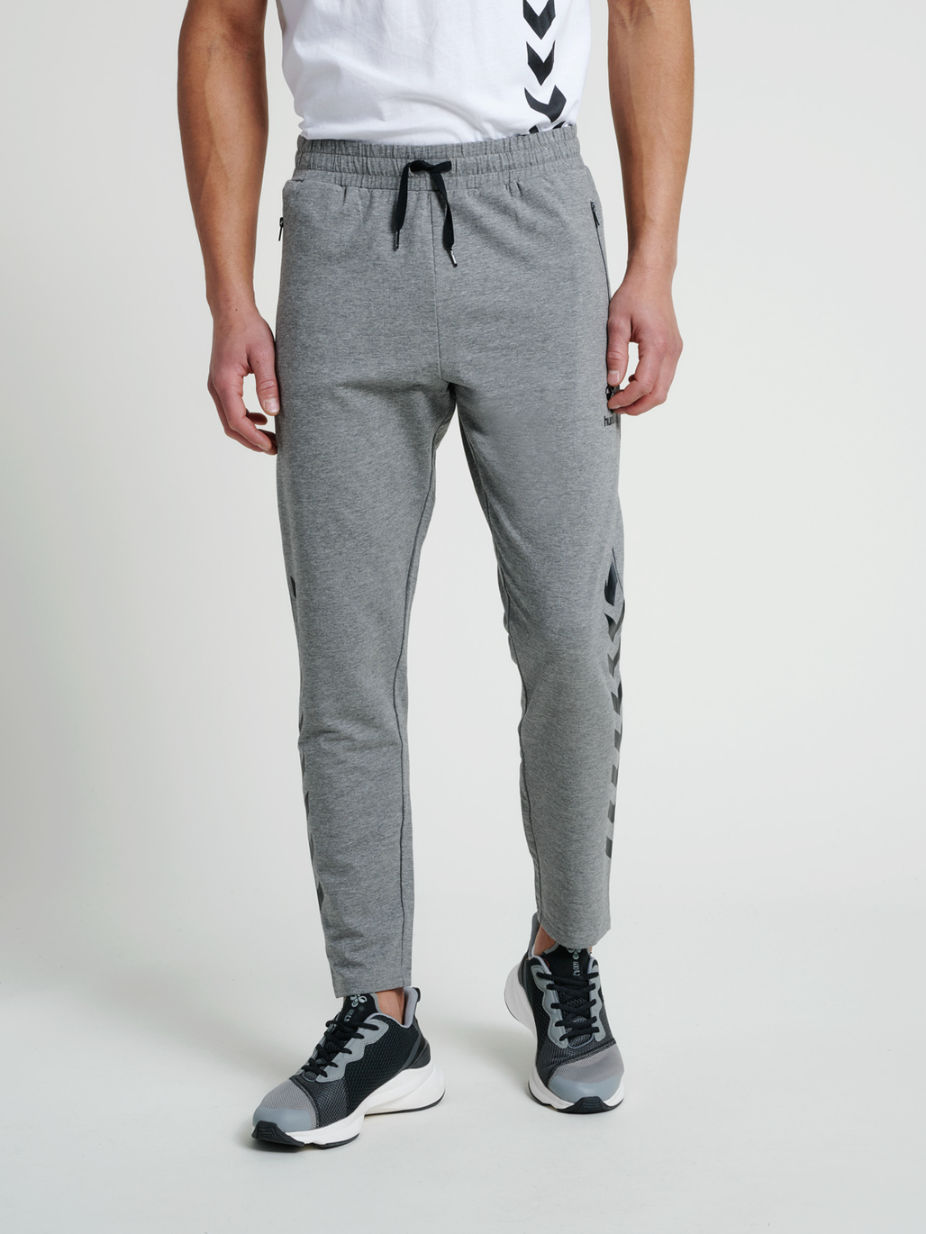 hummel RAY 2.0 TAPERED PANTS - DARK GREY MELANGE | hummel.net