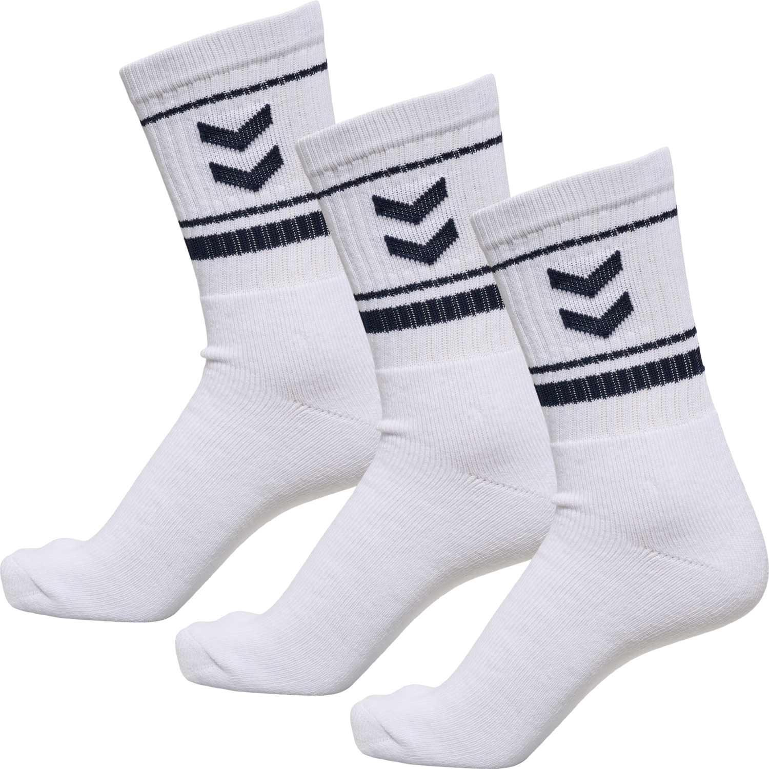hummel STRIPE CREW 3-PACK SOCKS - MARINE | hummel.net